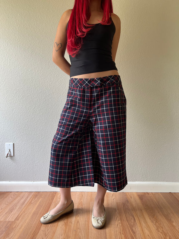 Reconstructed Tommy Hilfiger Plaid Baggy Jorts - Ragzrevenge ATX